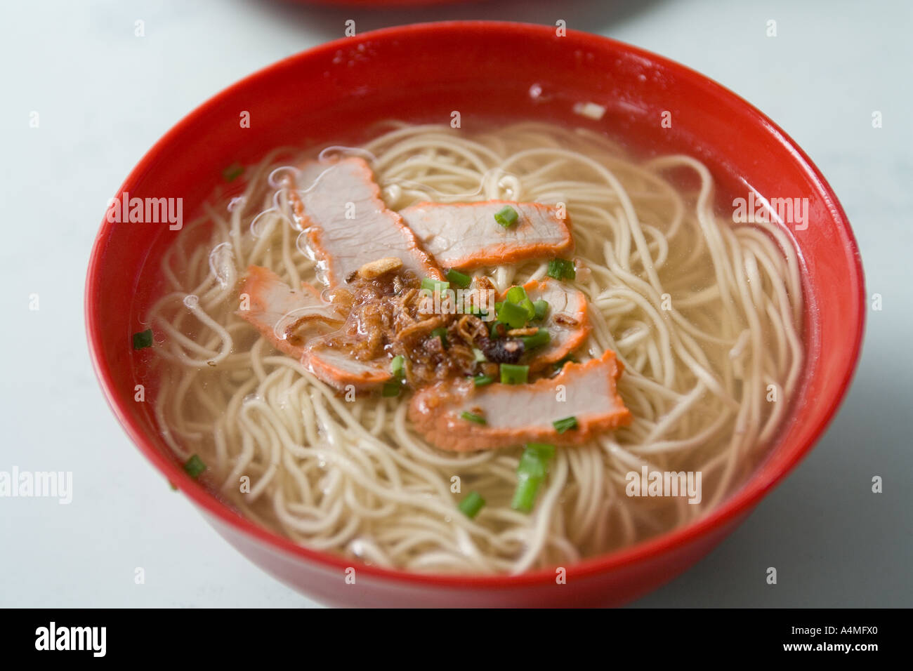 Malaysia Borneo Sarawak Kapit bowl of Mee Sup Noodle Soup in coffee ...