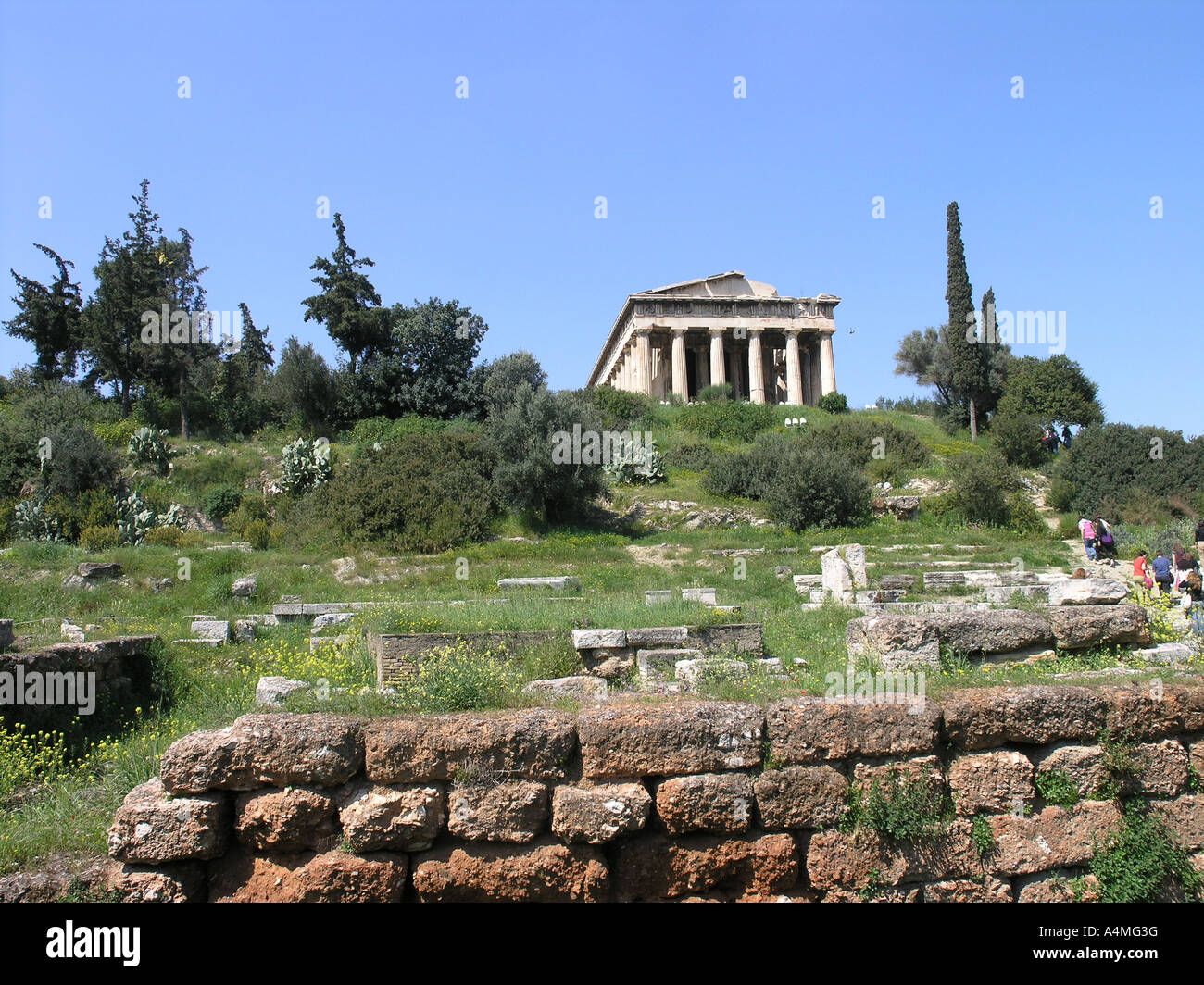Thissio temple of Hephaestus on ancient agora Athens Greece Stock Photo ...