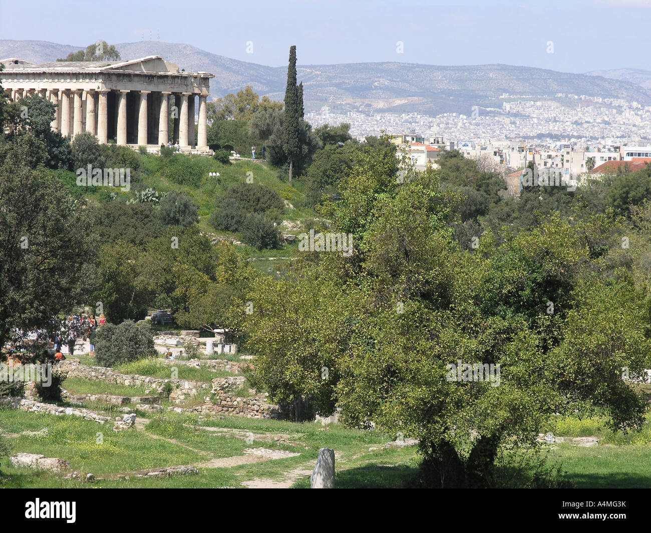 Thissio temple of Hephaestus on ancient agora Athens Greece Stock Photo ...