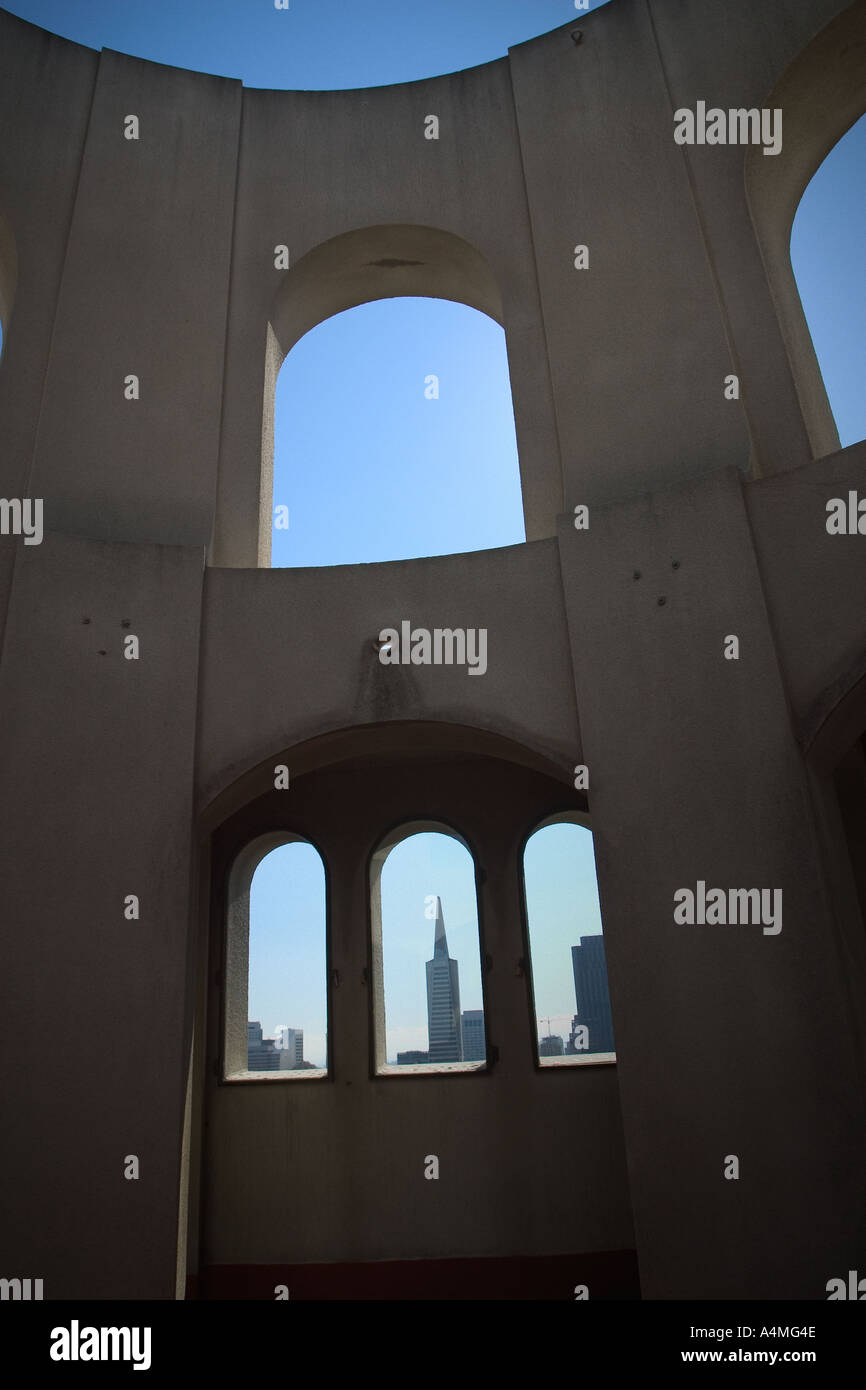 View from Coit Tower of Transamerica Building San Francisco California ...