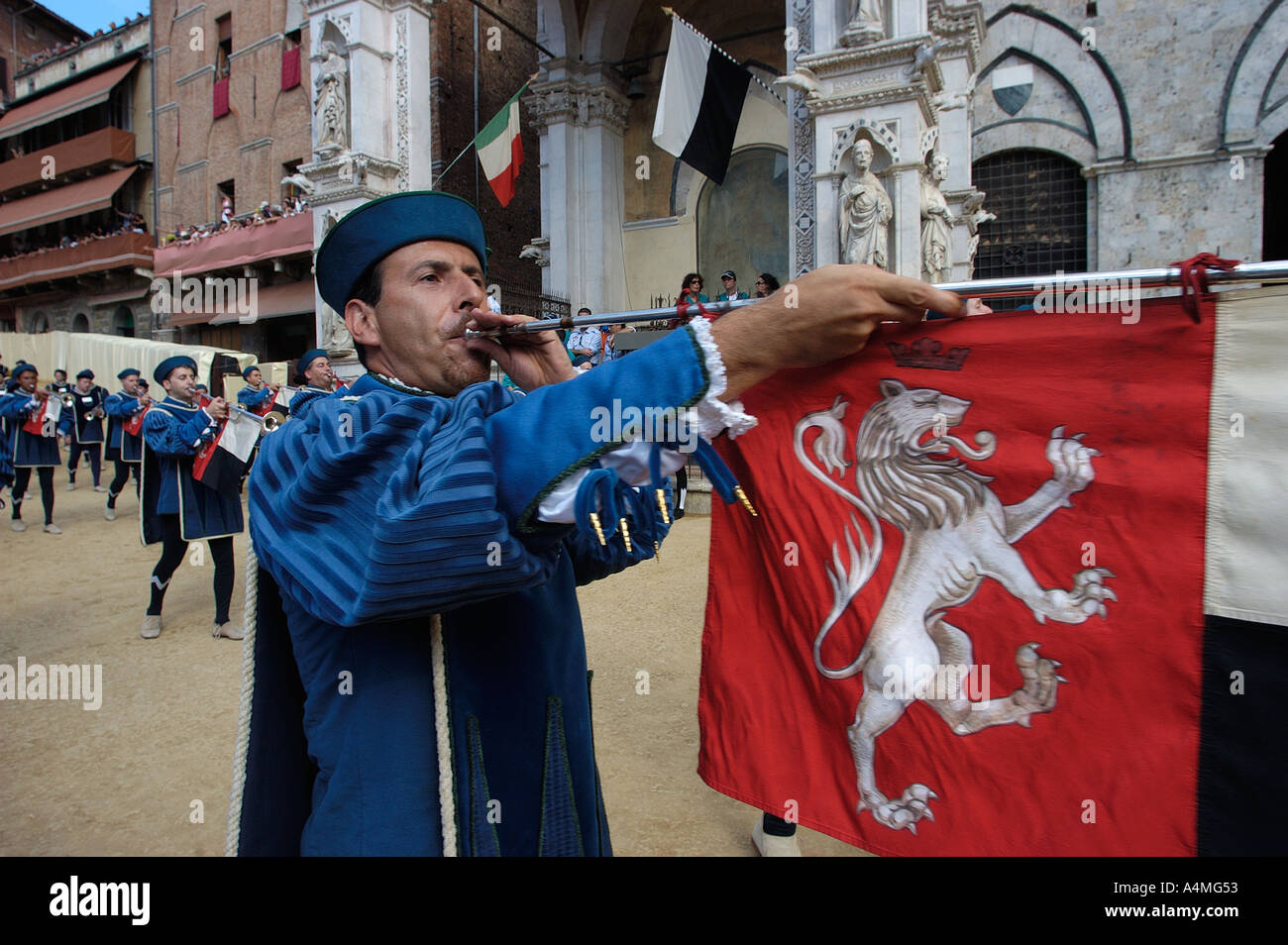 Traditional medieval procession the Palio Siena Italy Stock Photo - Alamy