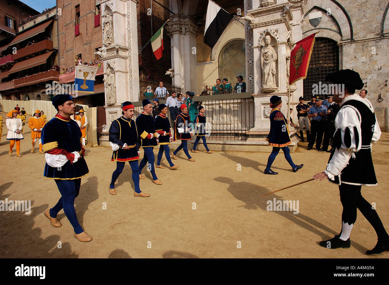 Traditional medieval procession the Palio Siena Italy Stock Photo - Alamy