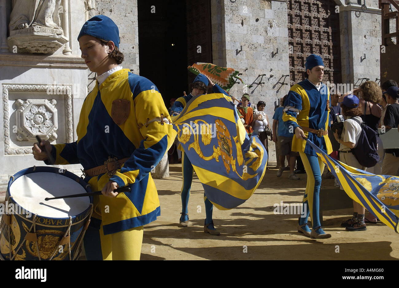 Traditional medieval procession the Palio Siena Italy Stock Photo - Alamy