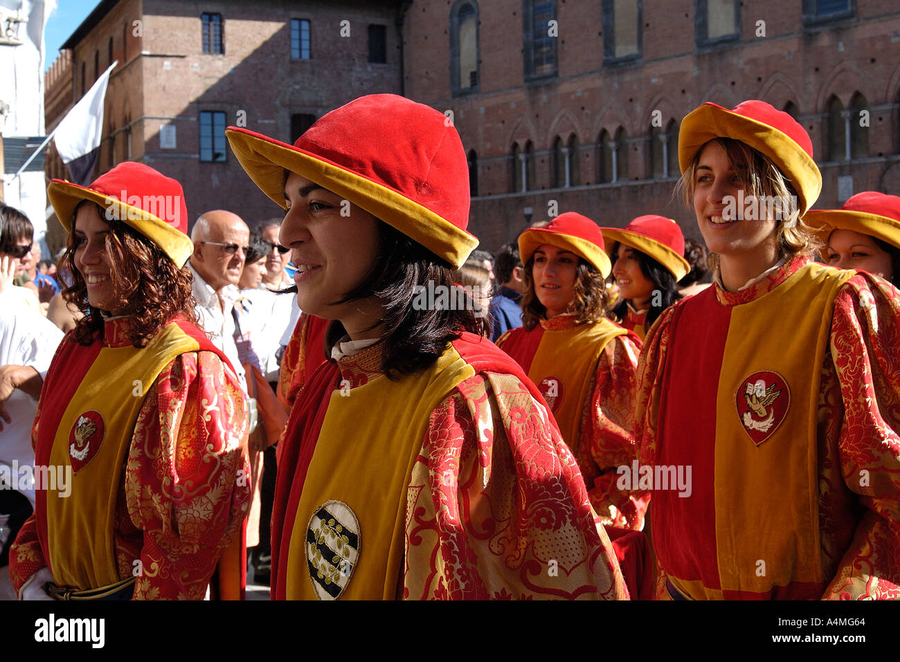 Traditional medieval procession the Palio Siena Italy Stock Photo - Alamy