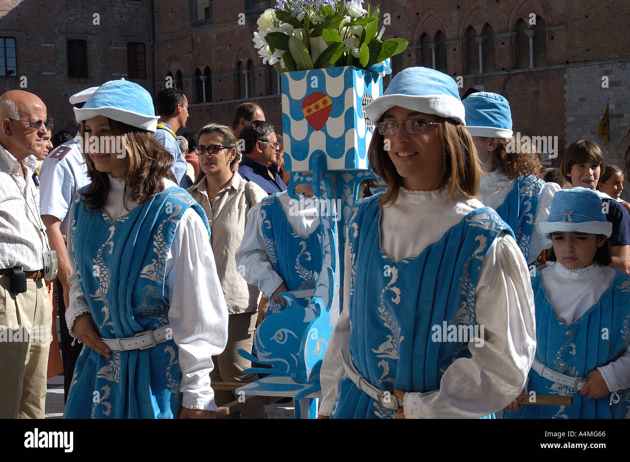 Traditional medieval procession the Palio Siena Italy Stock Photo - Alamy