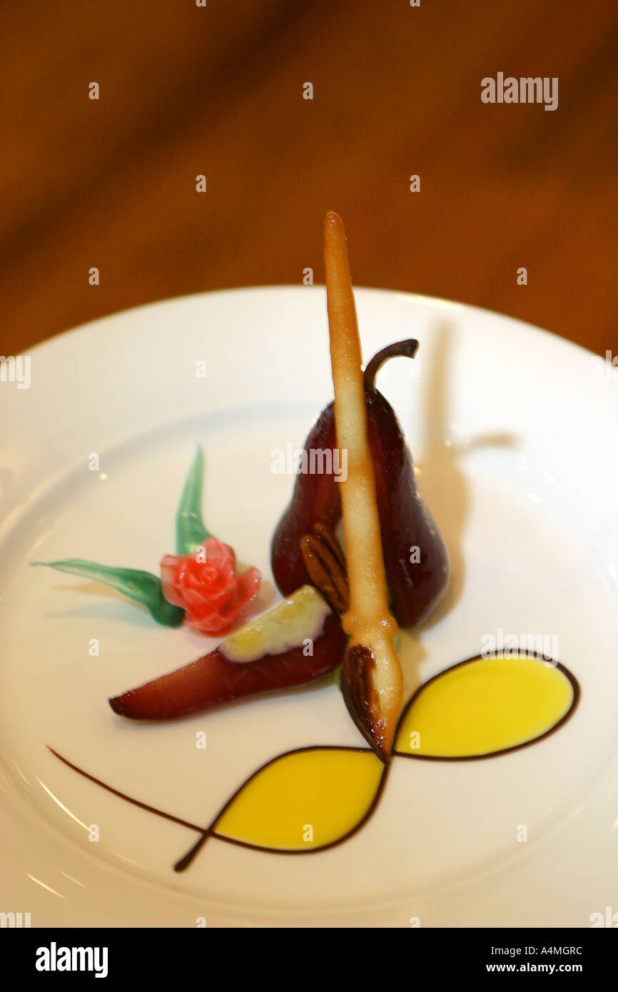 Dessert food plate Stock Photo - Alamy