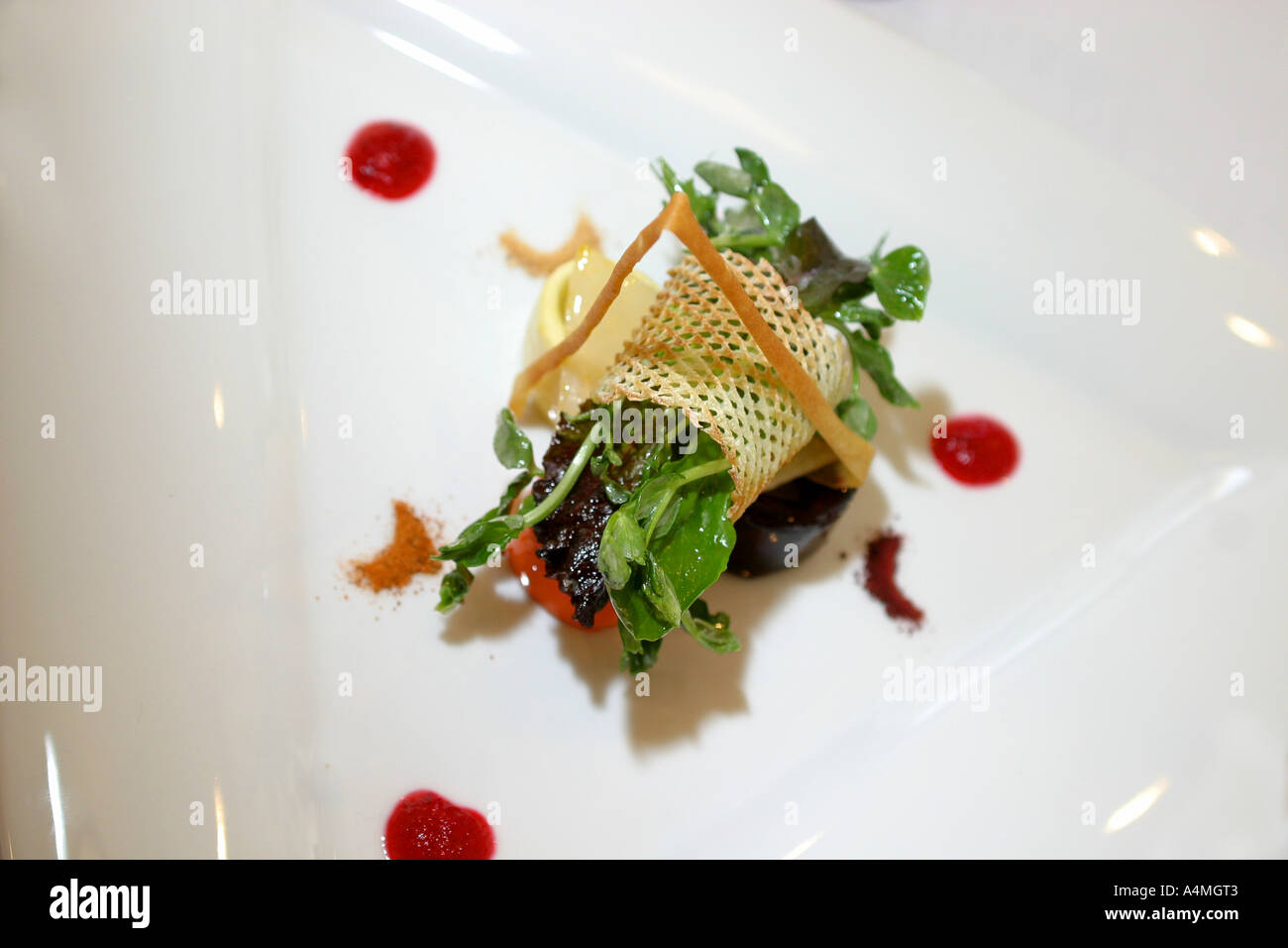 Main course food plate Stock Photo - Alamy