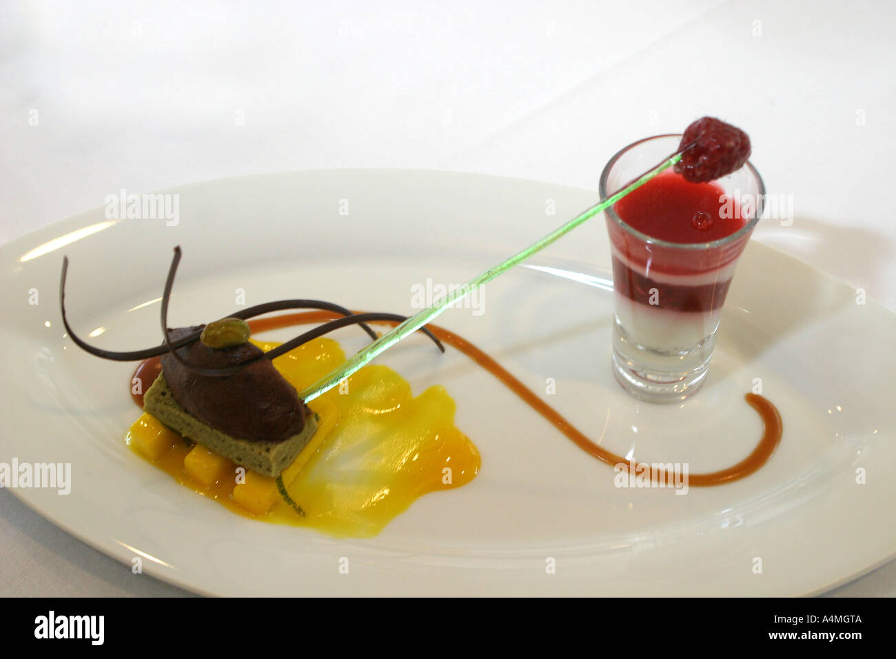 Dessert food plate Stock Photo - Alamy