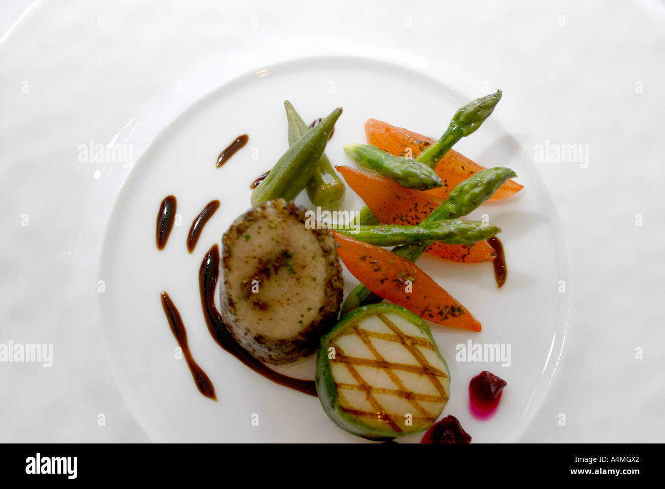 Main course food plate Stock Photo - Alamy