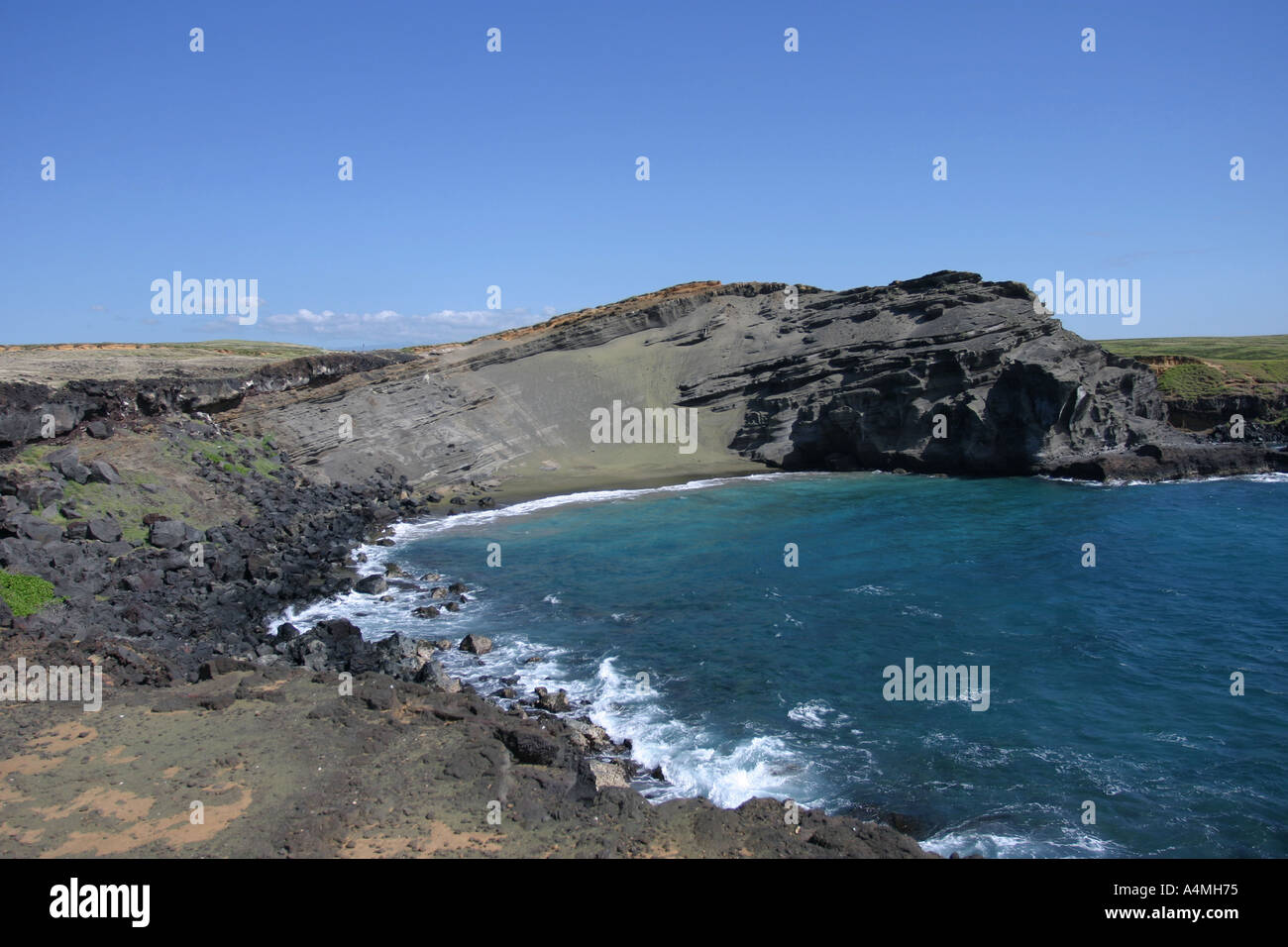 Green Sand Beach Stock Photo - Alamy