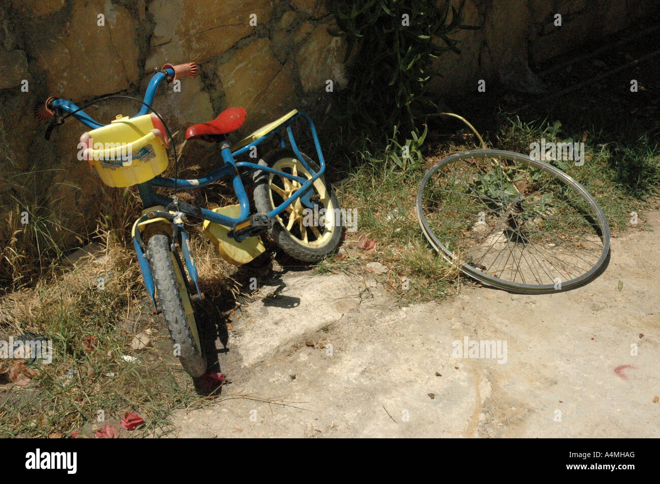 Childs Bike in Parga Greece Stock Photo - Alamy