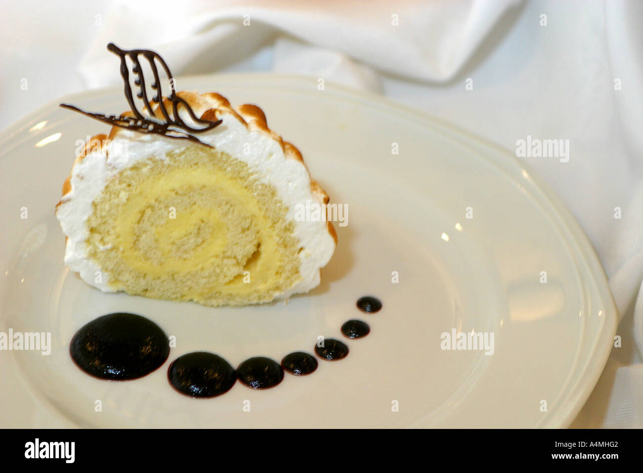 Dessert food plate Stock Photo - Alamy