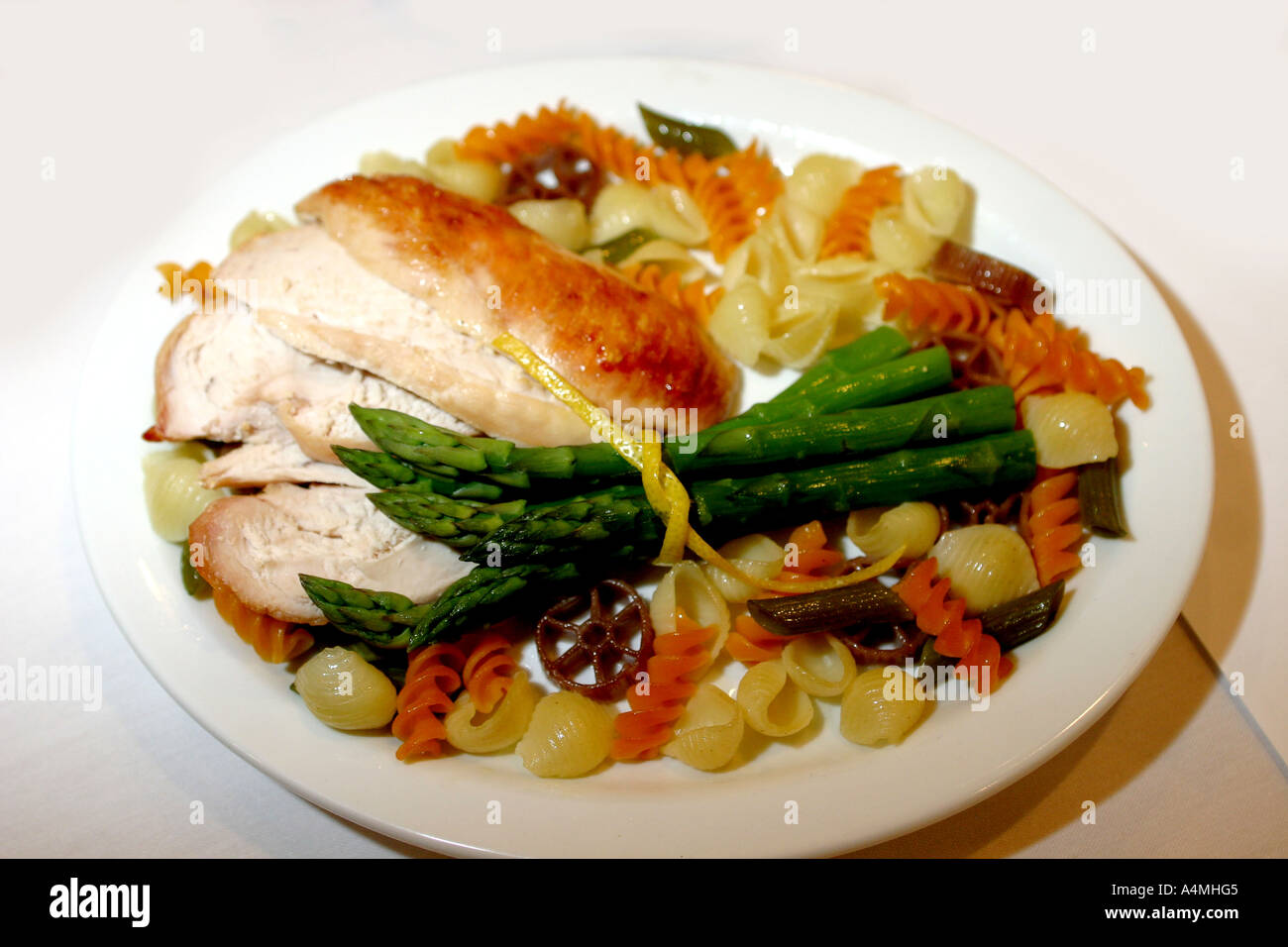 Main course food plate Stock Photo - Alamy