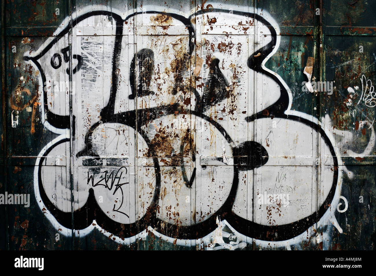 Graffiti on rusty door. San Marco, Venice, Italy Stock Photo - Alamy