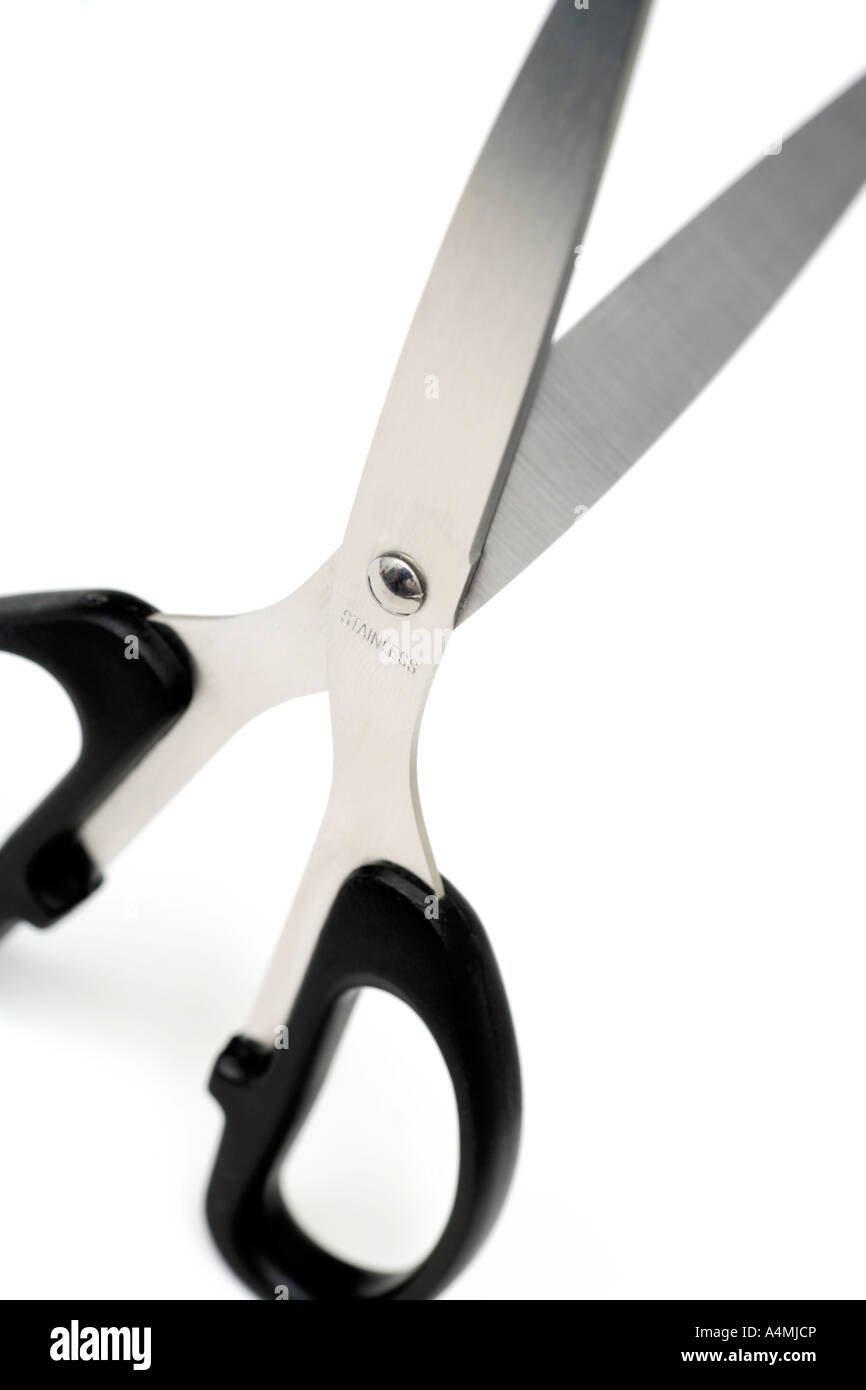 Scissors on White Background Stock Photo - Alamy