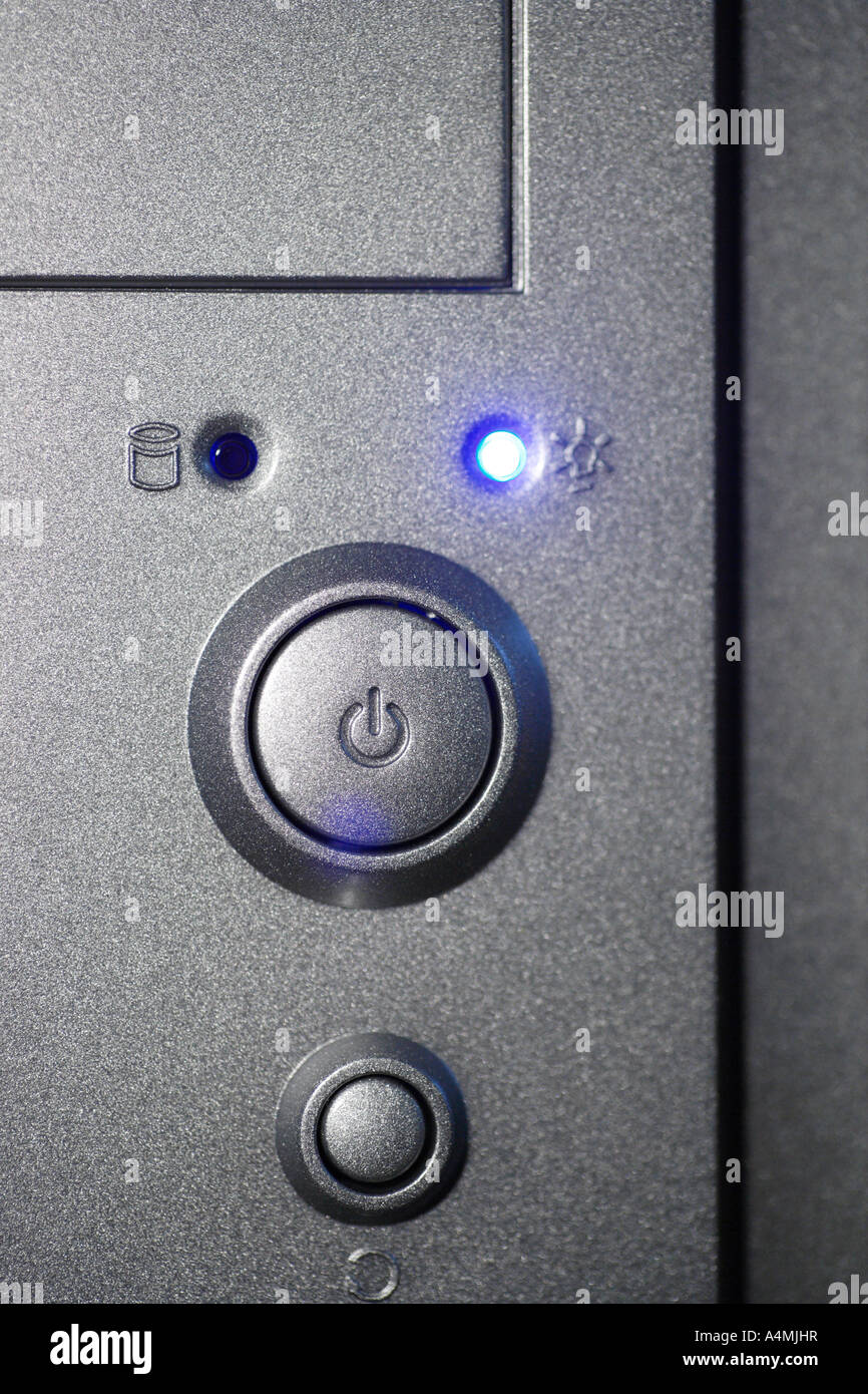Computer Power Switch Stock Photo - Alamy