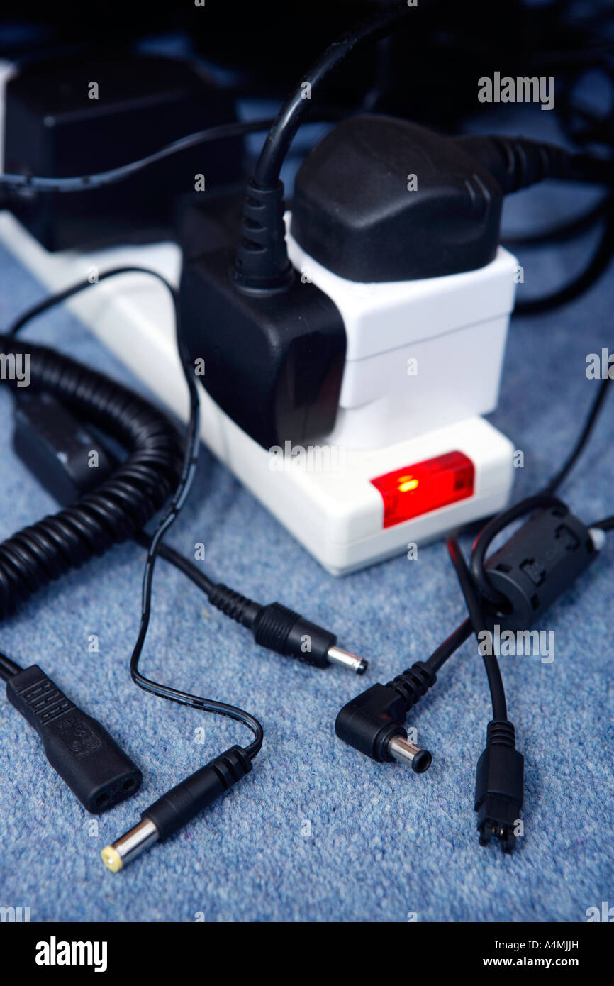 Unplugged Electronic Device Chargers Stock Photo - Alamy