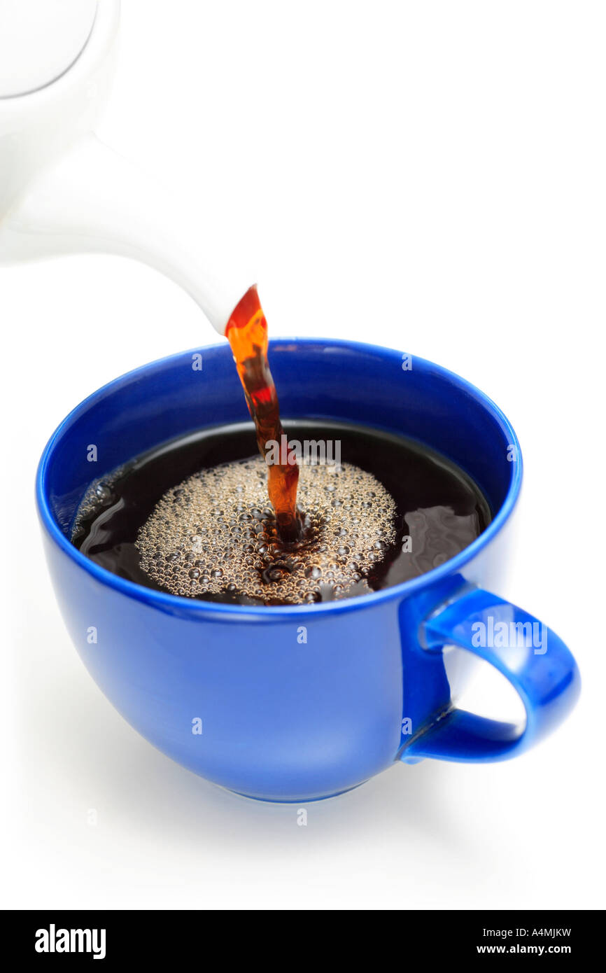 Tea in Blue Cup Stock Photo - Alamy