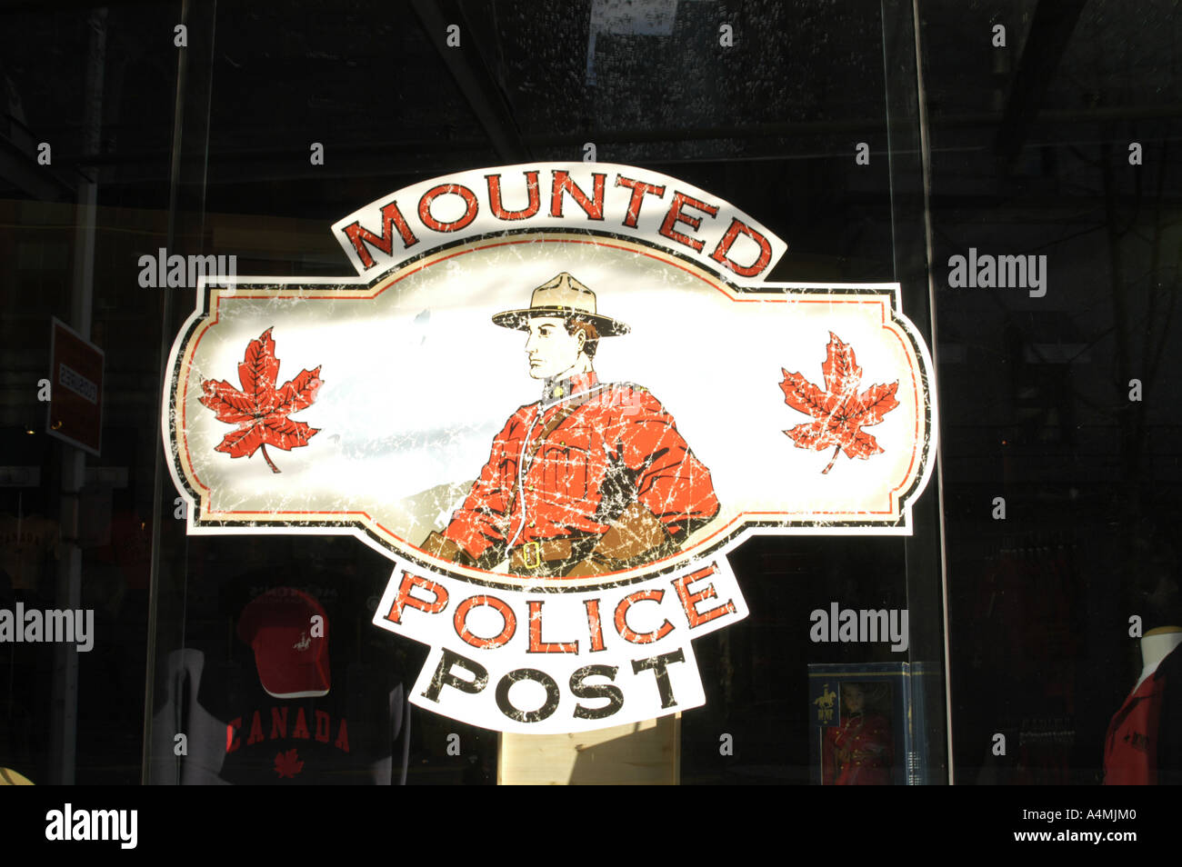 Canadian Mounted Police Post Sign Stock Photo - Alamy