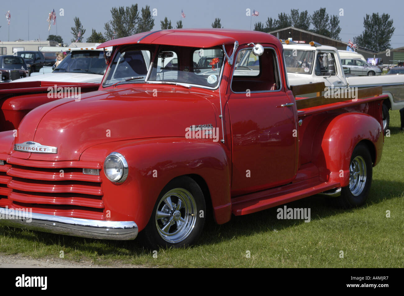 Red Chevrolet 3100 pickup truck Stock Photo - Alamy