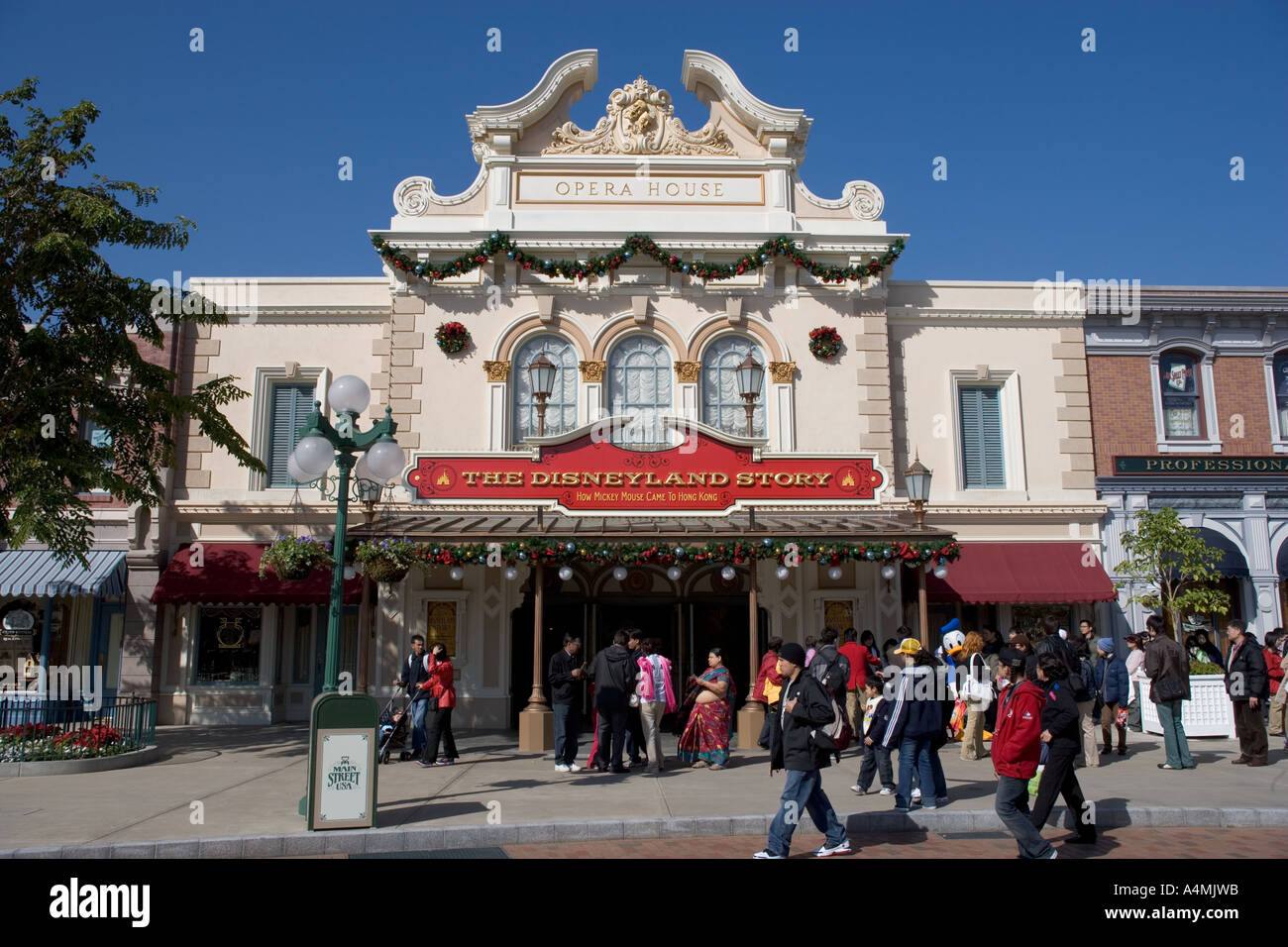 The Disneyland Story Opera House Main Street Disneyland Hong Kong Stock ...