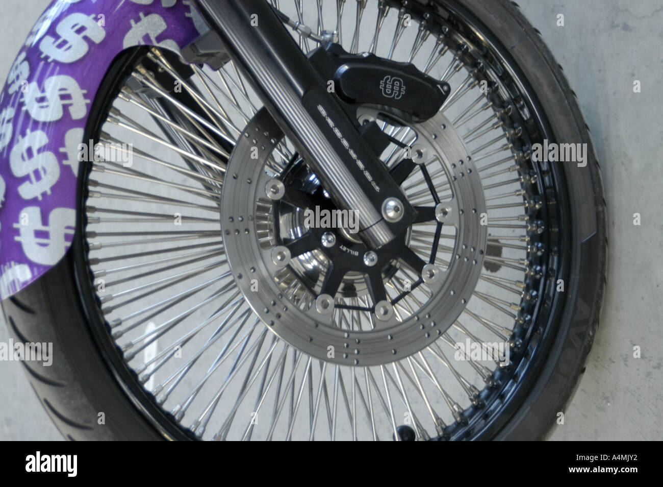 Harley-Davidson front wheel Stock Photo - Alamy