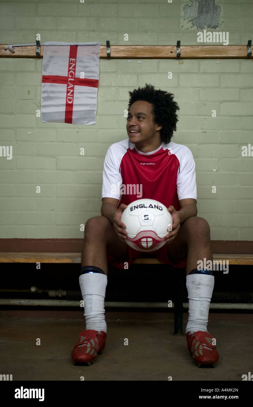 Soccer player in changing room hi-res stock photography and images - Alamy
