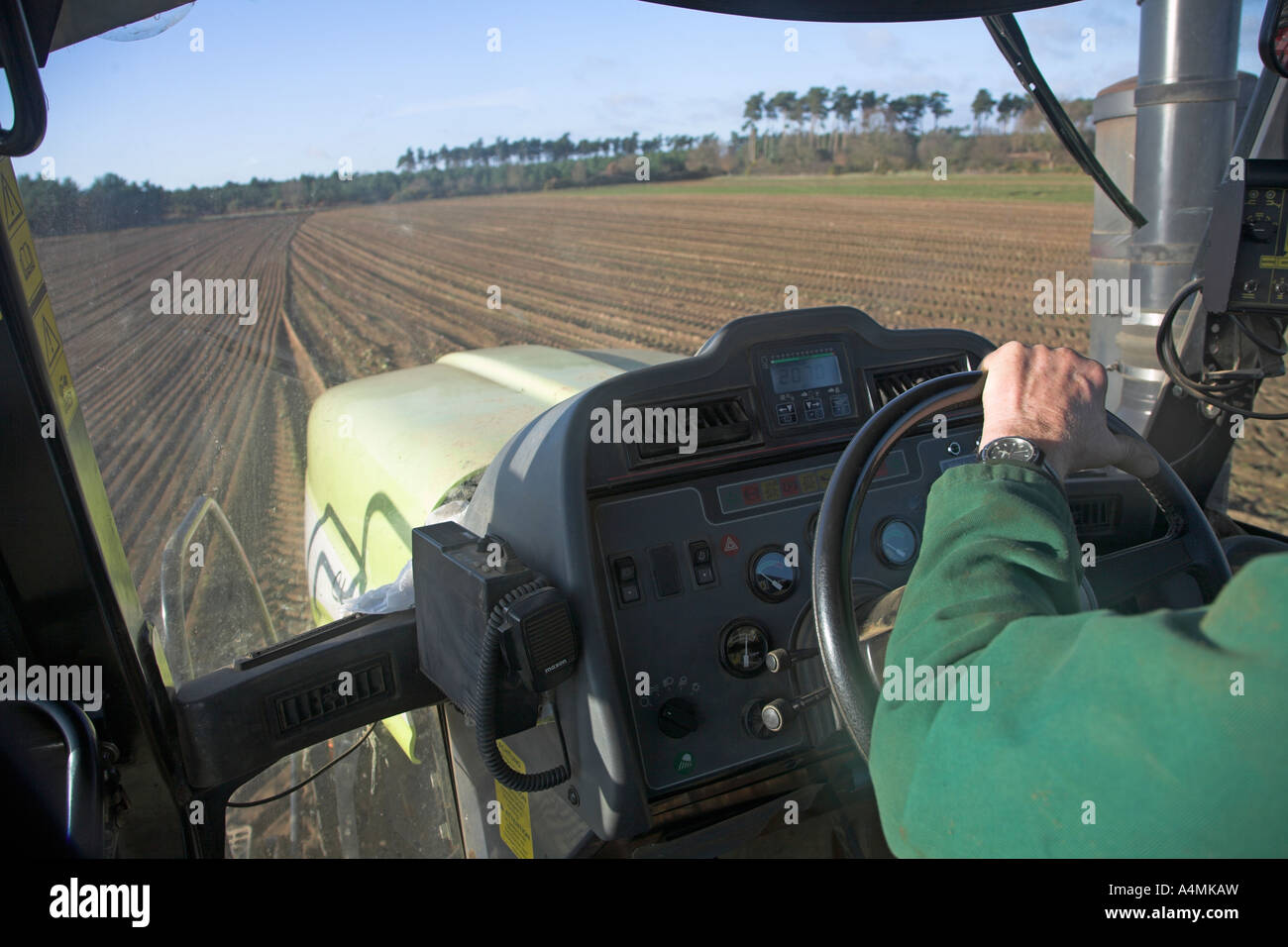 View from tractor cab over hi-res stock photography and images - Alamy