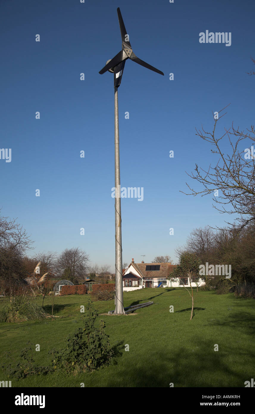 Wind turbine behind house hi-res stock photography and images - Alamy