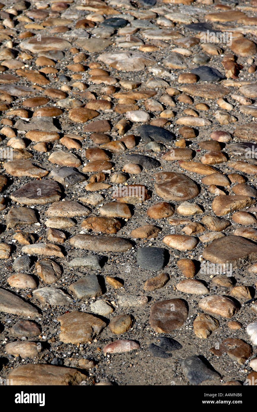 River rock paving in street Old Town Alexandria Virginia USA Stock ...