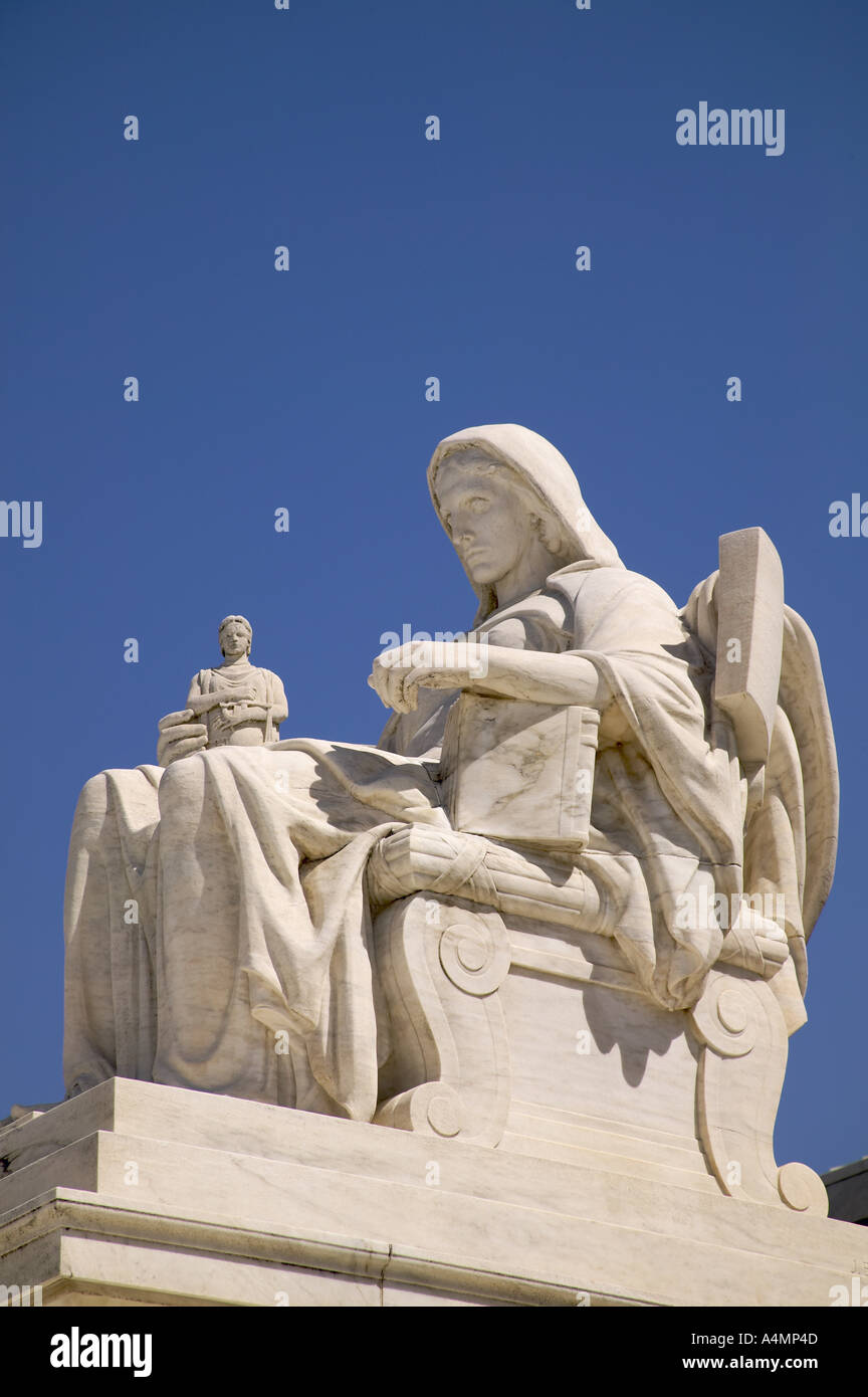 Contemplation justice marble statue supreme hi-res stock photography ...