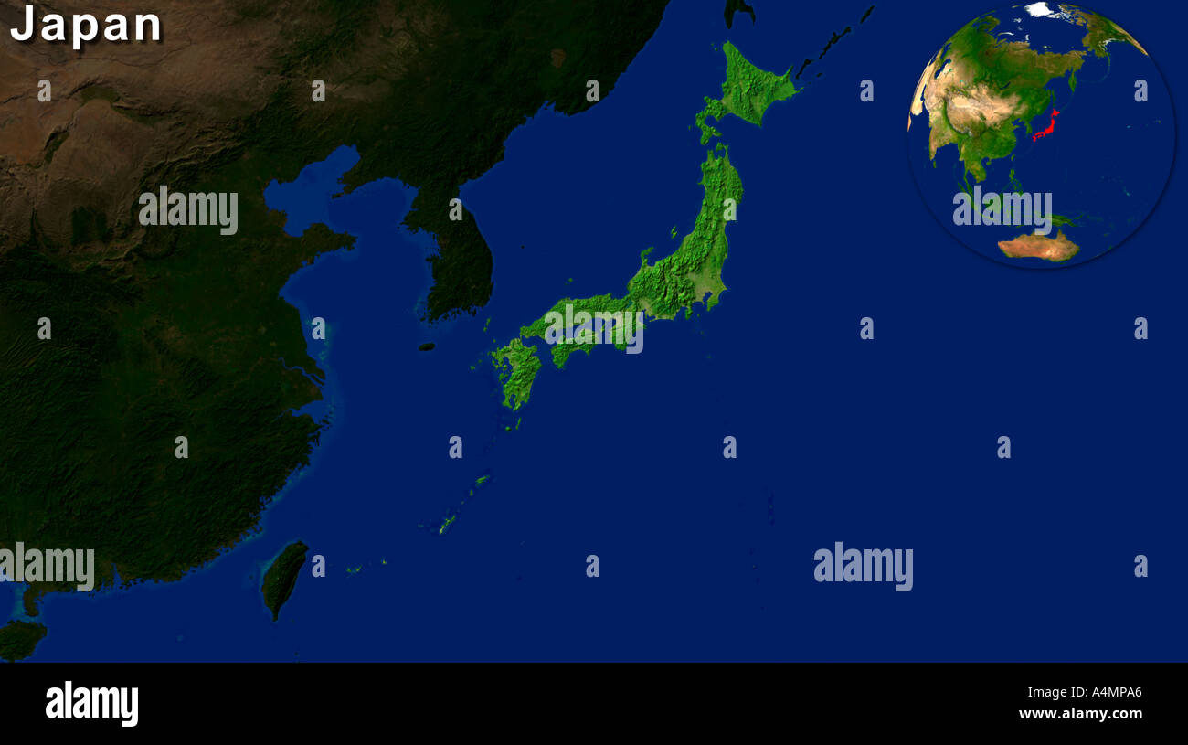 Satellite map japan hi-res stock photography and images - Alamy