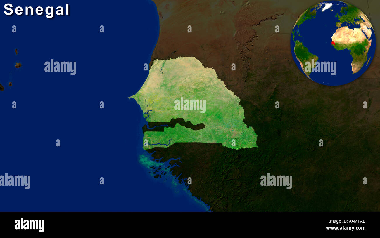 Maps of senegal hi-res stock photography and images - Alamy