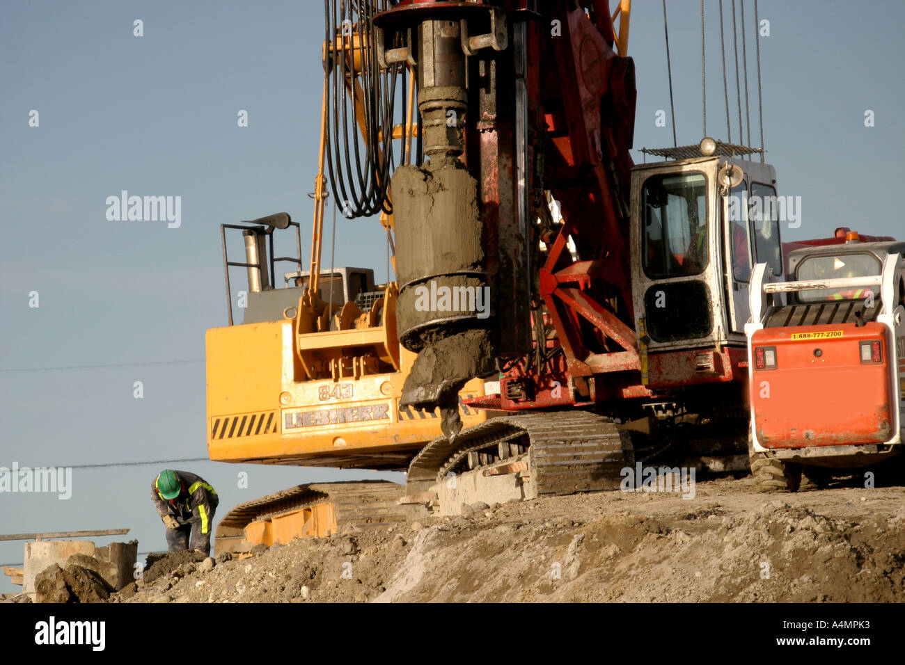 Construction of an overpass at a busy intersection Stock Photo - Alamy