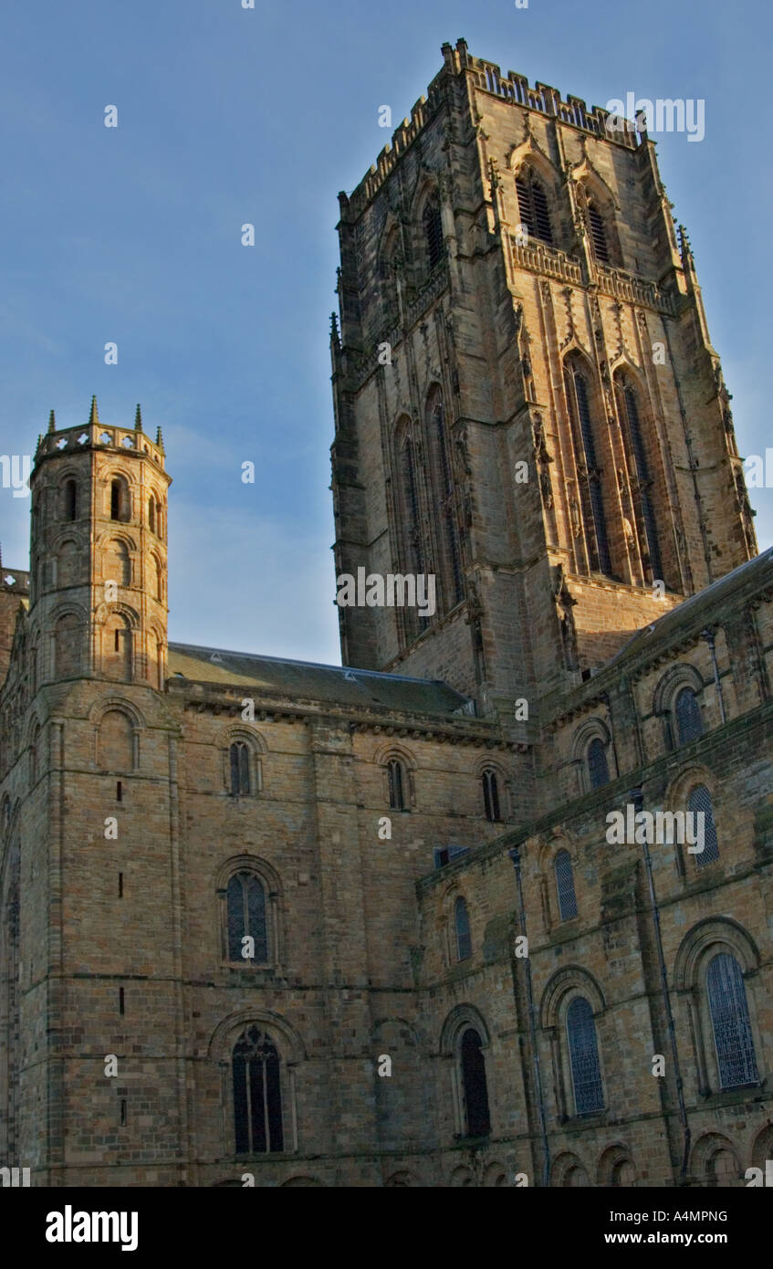 A late evening view up the tower of Durham Cathedral Stock Photo - Alamy