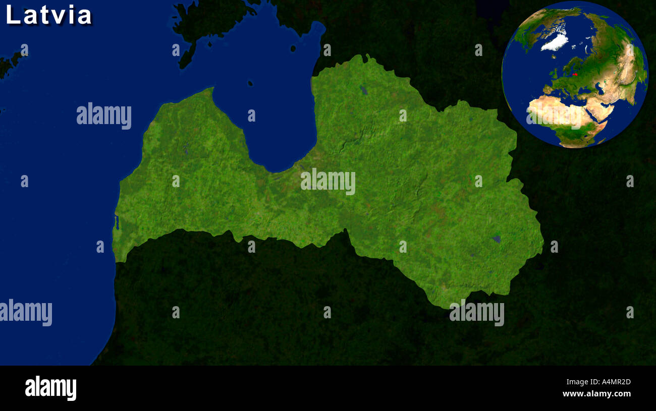 Latvia satellite image hi-res stock photography and images - Alamy