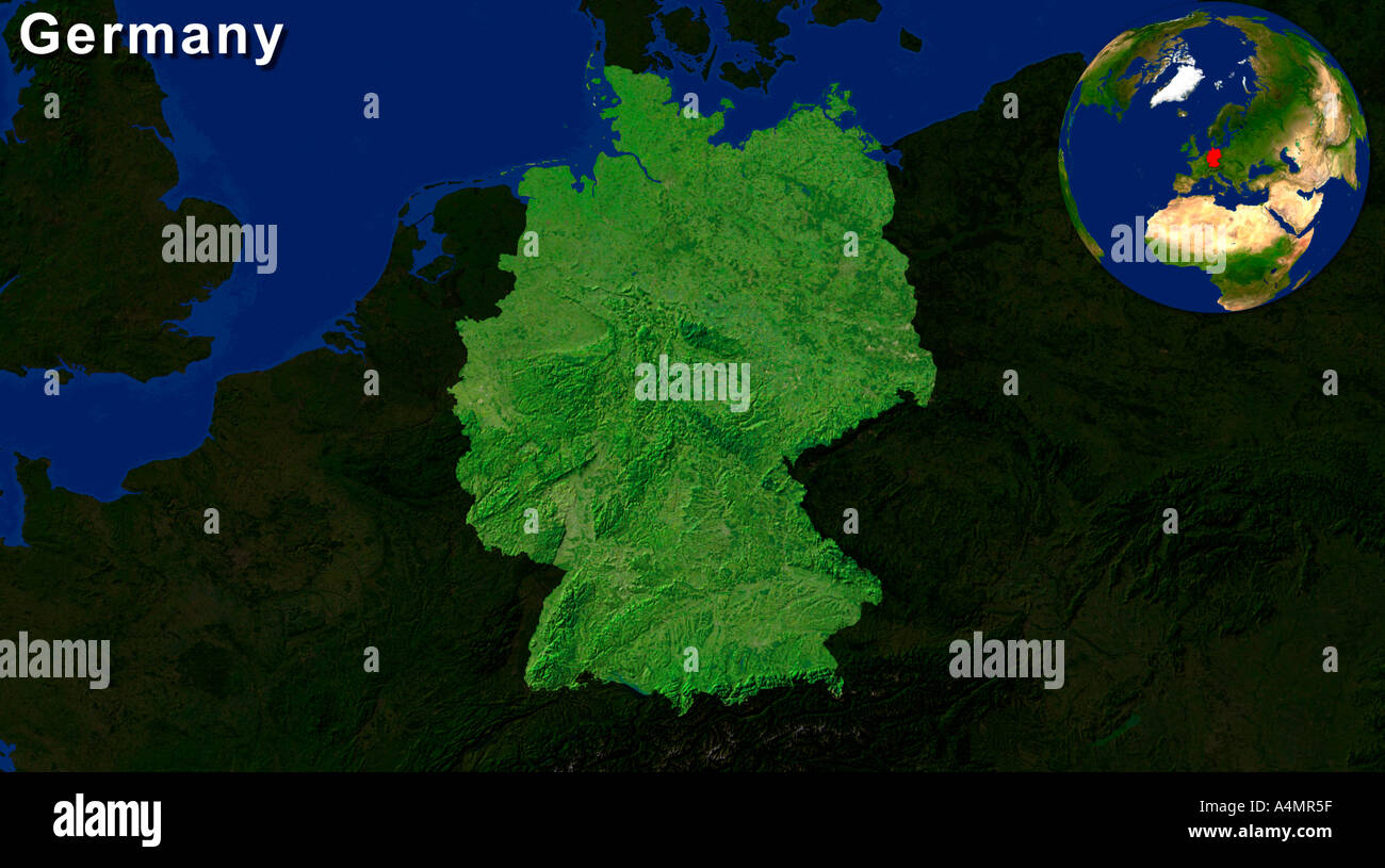 Germany map satellite geography hi-res stock photography and images - Alamy