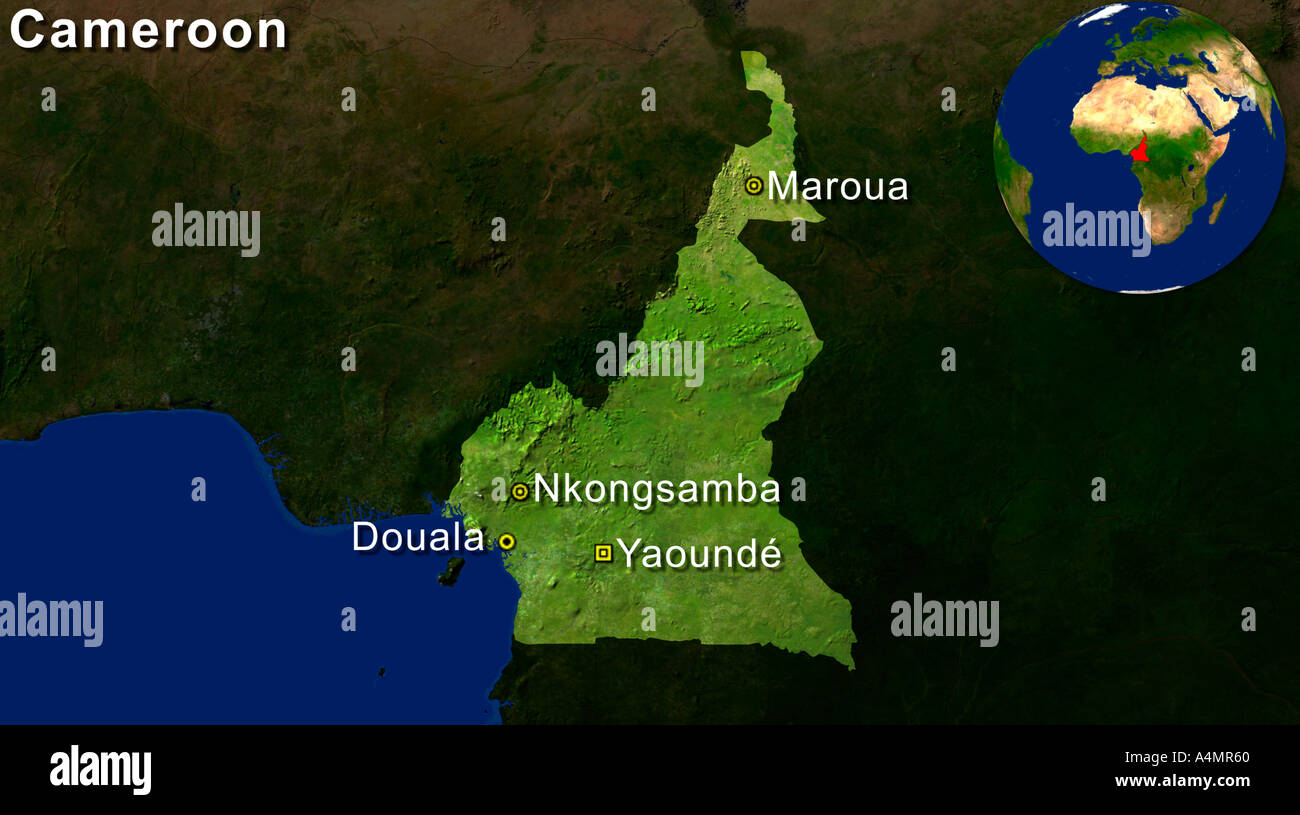 Maps of cameroon hi-res stock photography and images - Alamy