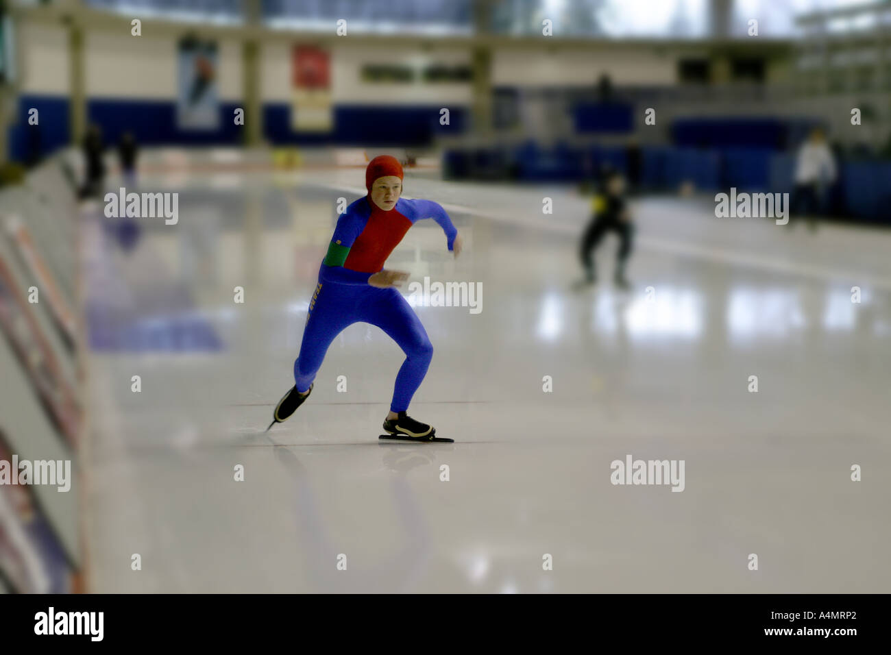 Long track speed skating Stock Photo - Alamy