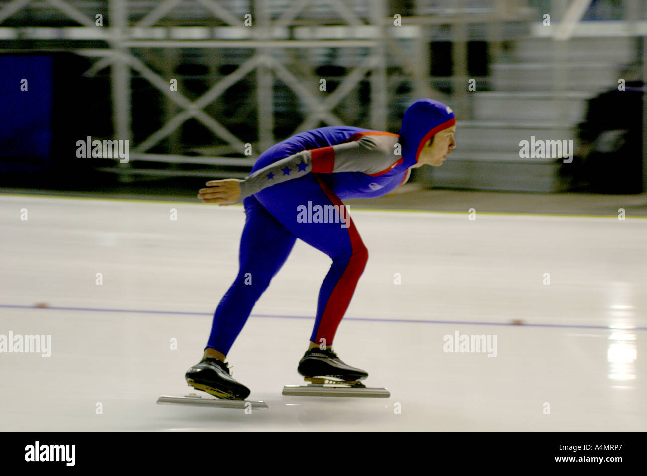 Long track speed skating Stock Photo - Alamy