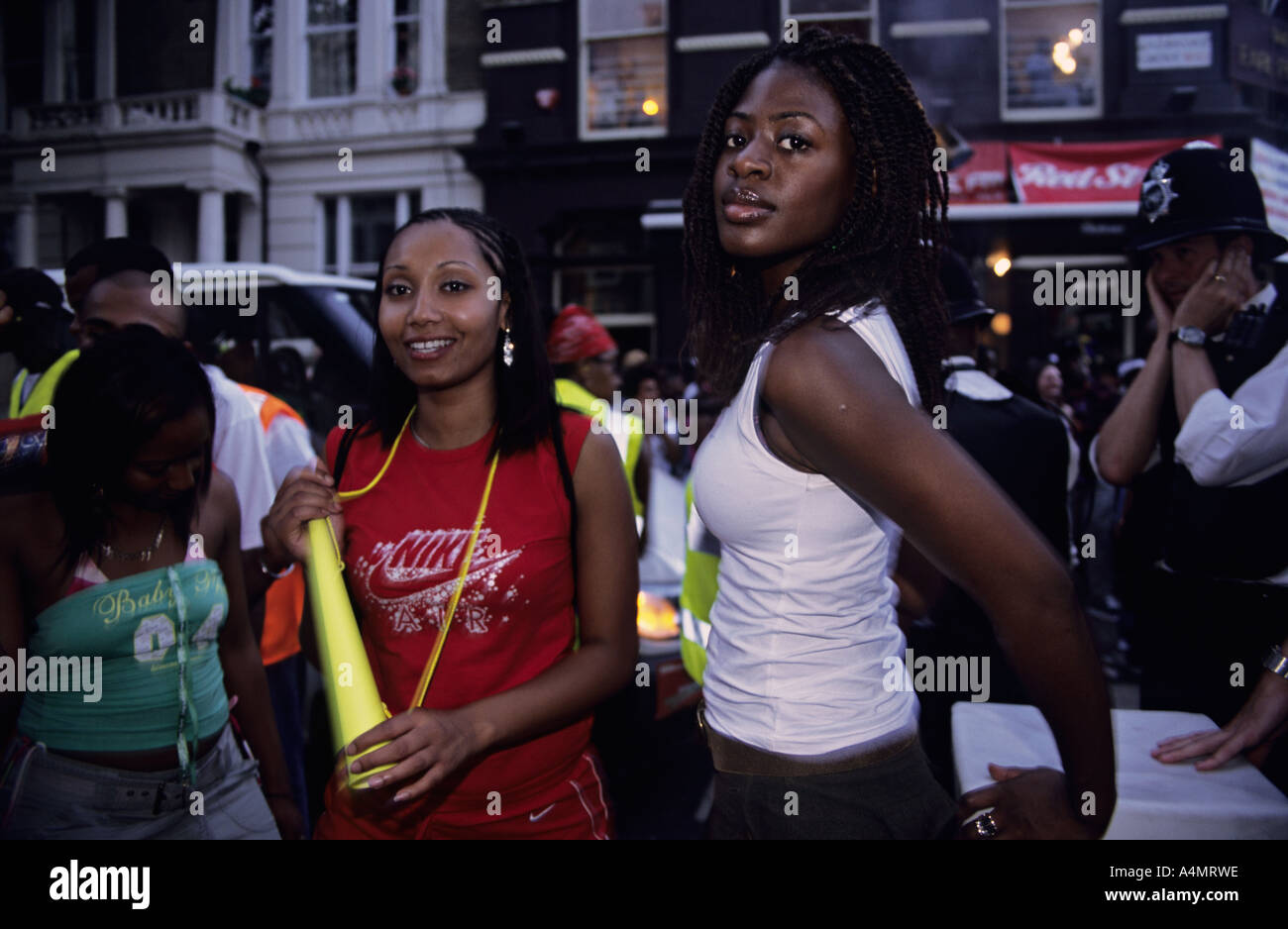 London, UK. Revellers at the Notting Hill Carnival Stock Photo - Alamy