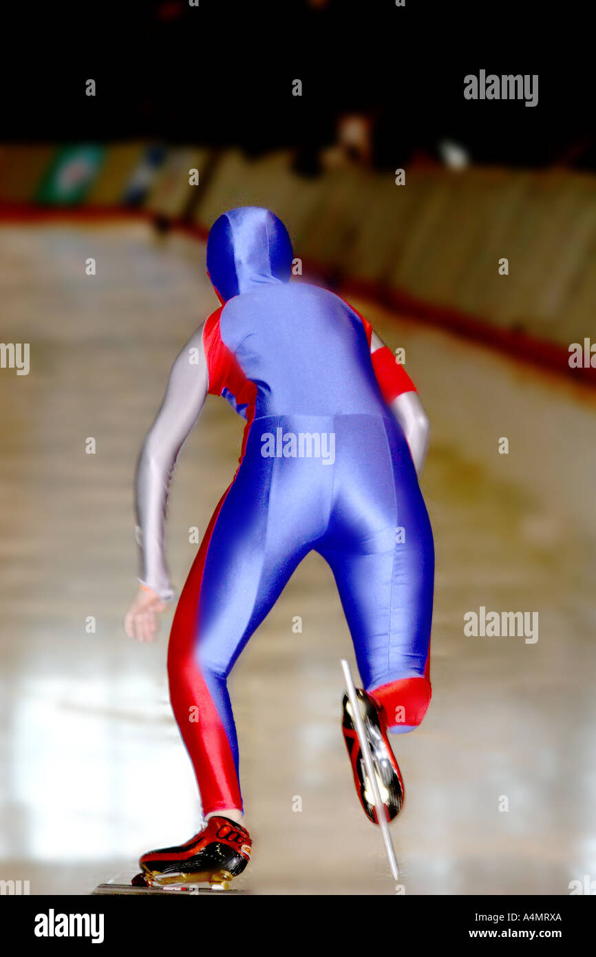 Long track speed skating Stock Photo - Alamy