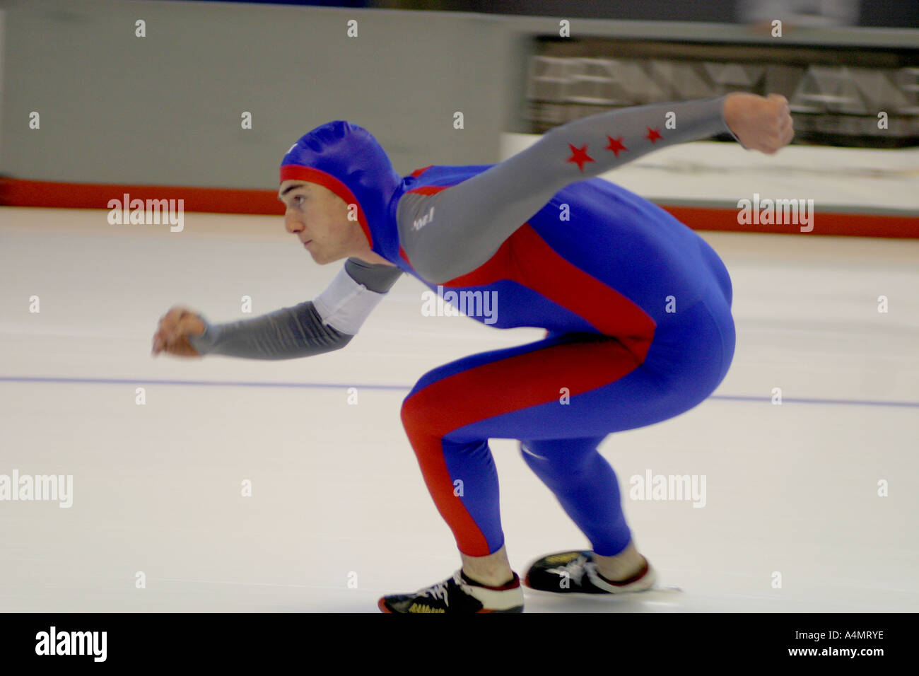 Long track speed skating Stock Photo - Alamy