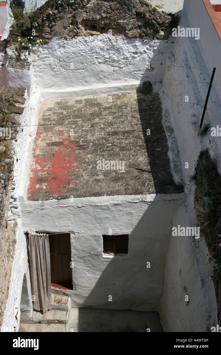 An ancient backyard at Mirador de Abades, at Arcos de la Frontera ...