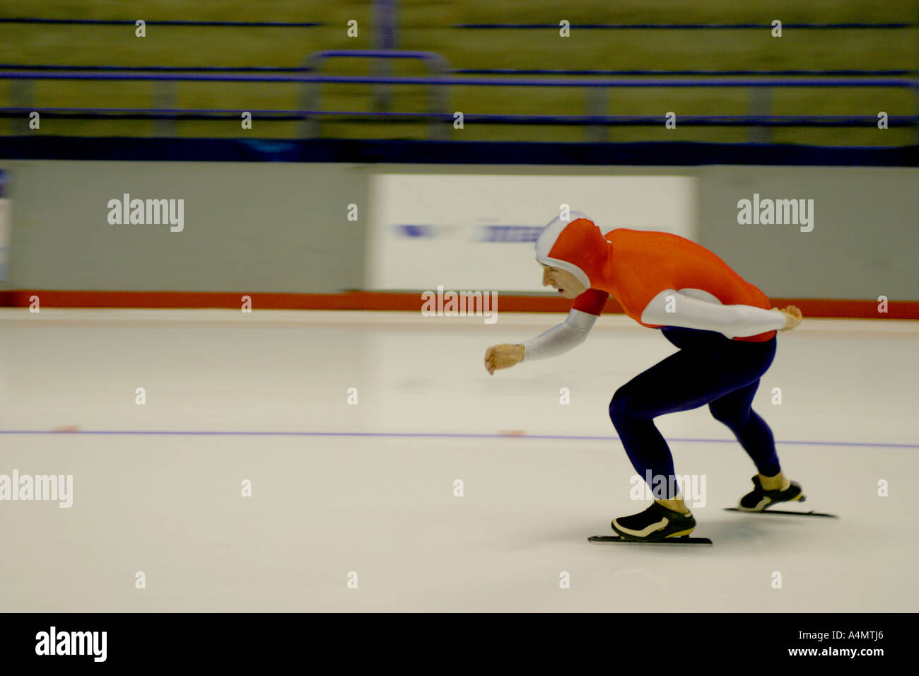 Long track speed skating Stock Photo - Alamy