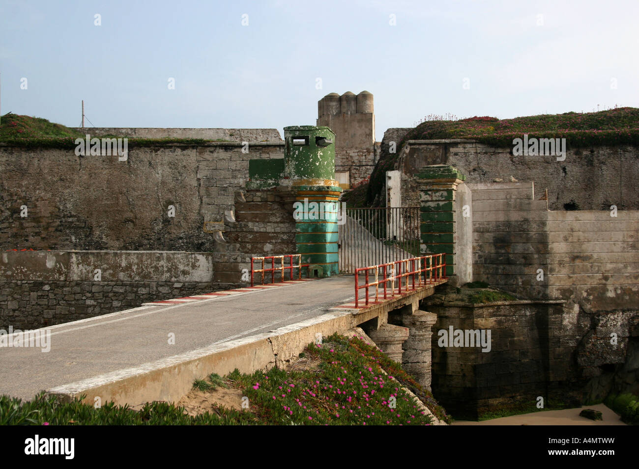Old Check Point Border at disused army base at Tarifa, Southern Spain ...