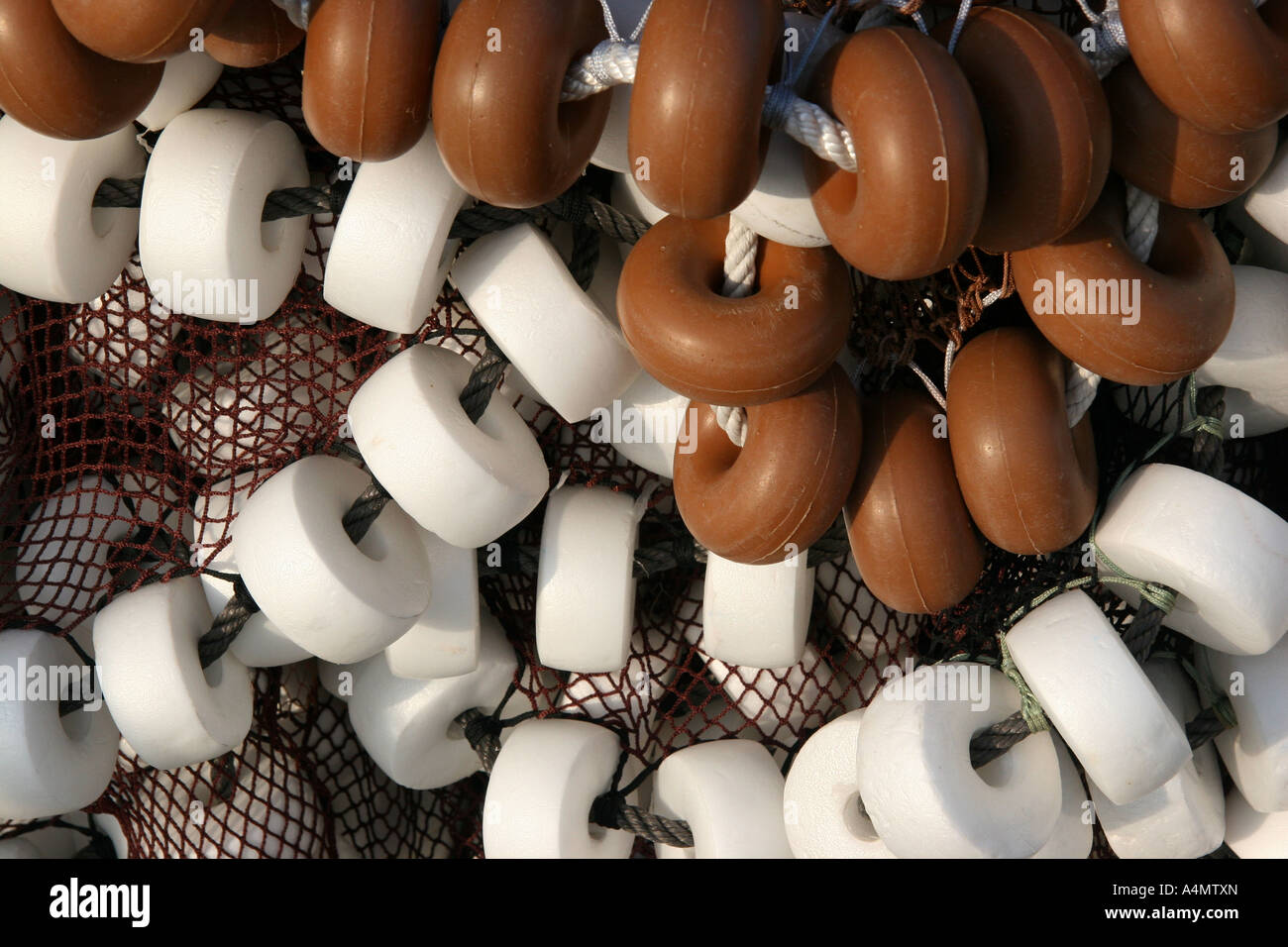 Net with rope tied floats hi-res stock photography and images - Alamy