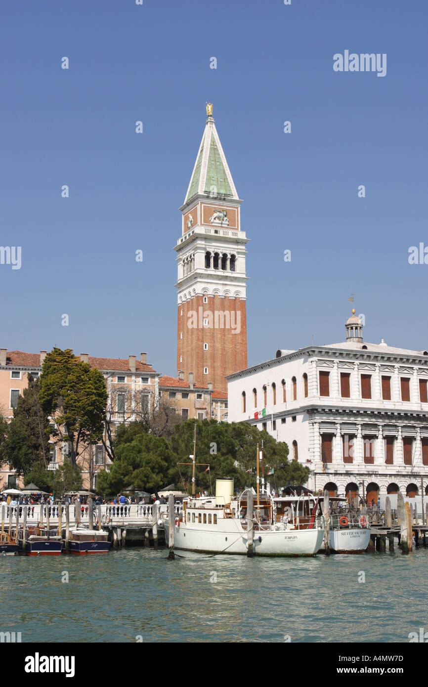 Venice Italy the magnificent Campanile bell tower in St Marks Square ...