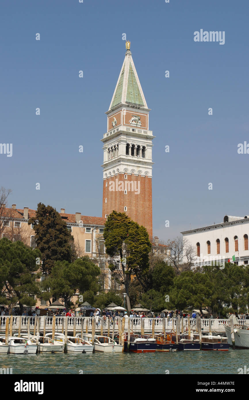 Venice Italy the magnificent Campanile bell tower in St Marks Square ...