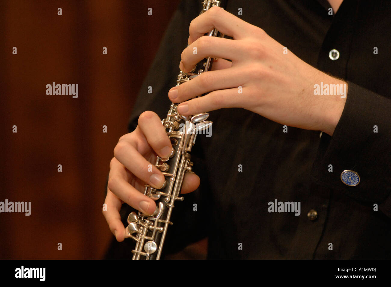 An oboe,in the wind section of an orchestra Stock Photo - Alamy
